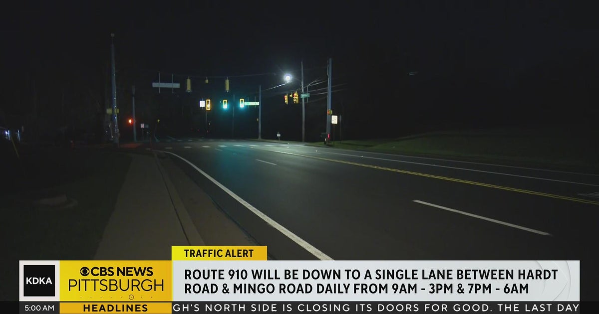 Rt. 910 roadwork project to get underway - CBS Pittsburgh