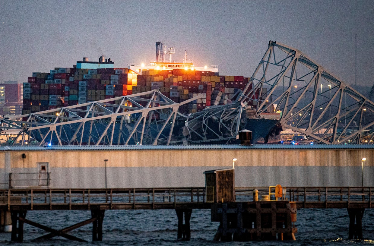PHOTOS: Baltimore bridge collapses after cargo ship rams into overpass