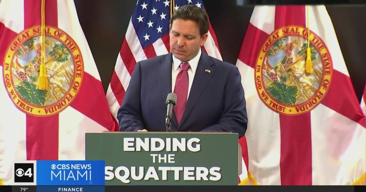 Gov. DeSantis signs bill targeting residential 'squatters' - CBS Miami
