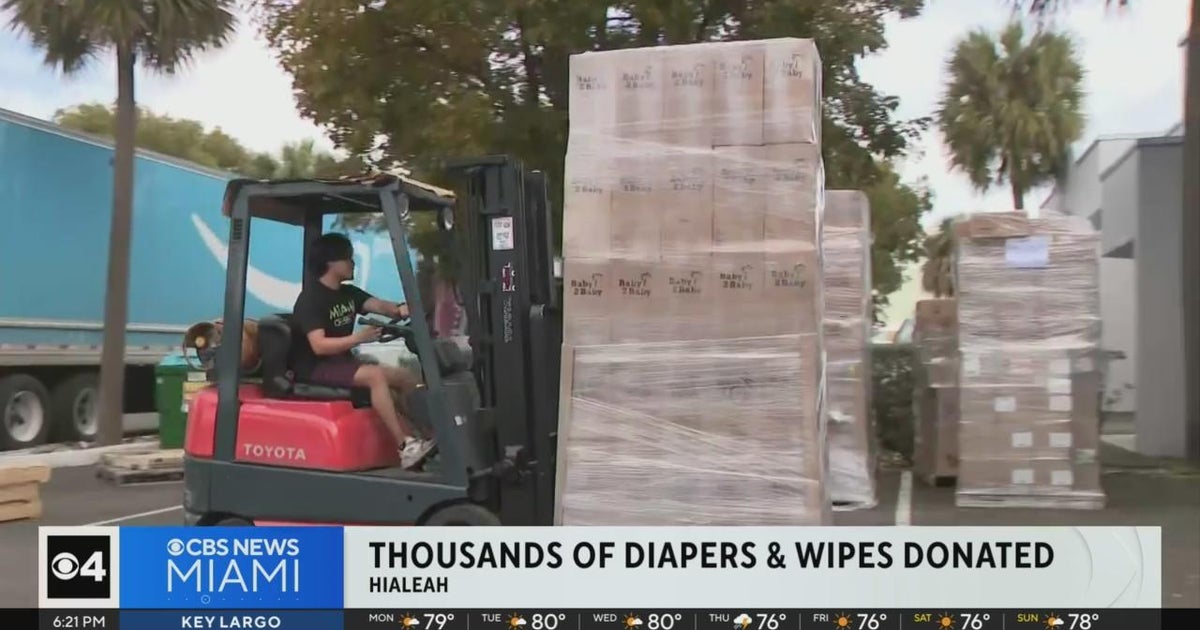Diapers, wipes donated - CBS Miami
