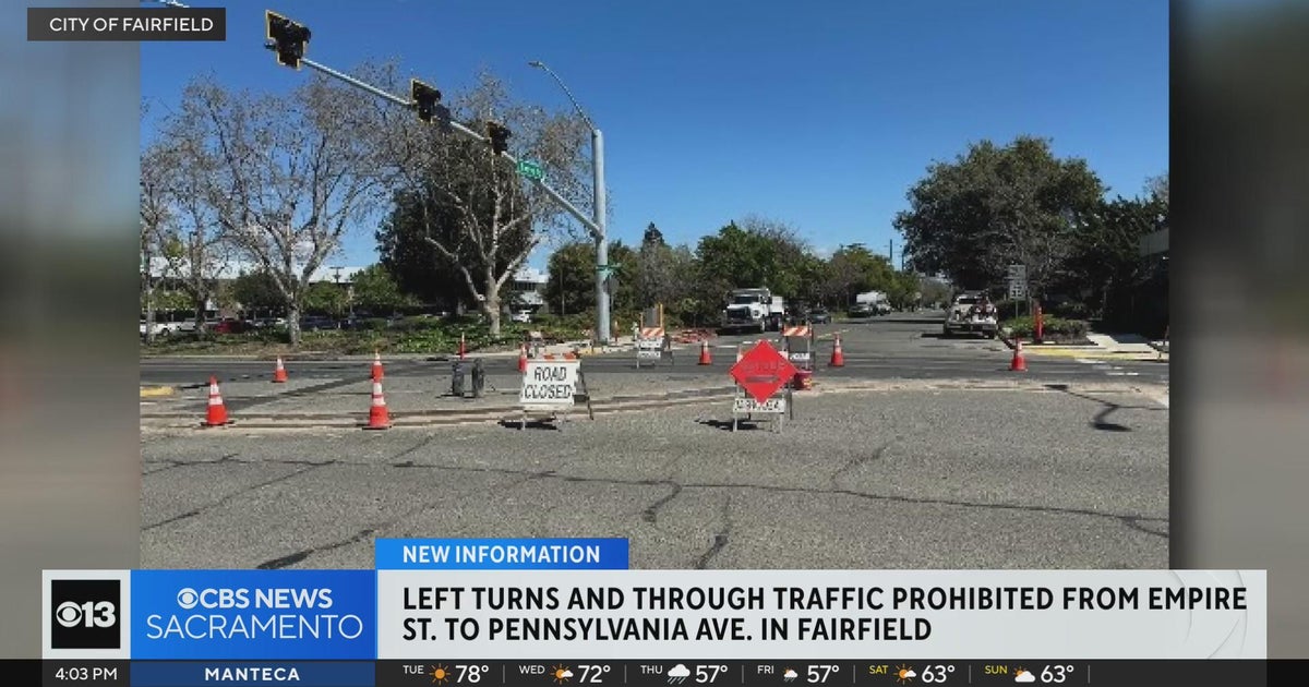 Fairfield intersection sees changes that will impact flow of traffic - CBS Sacramento