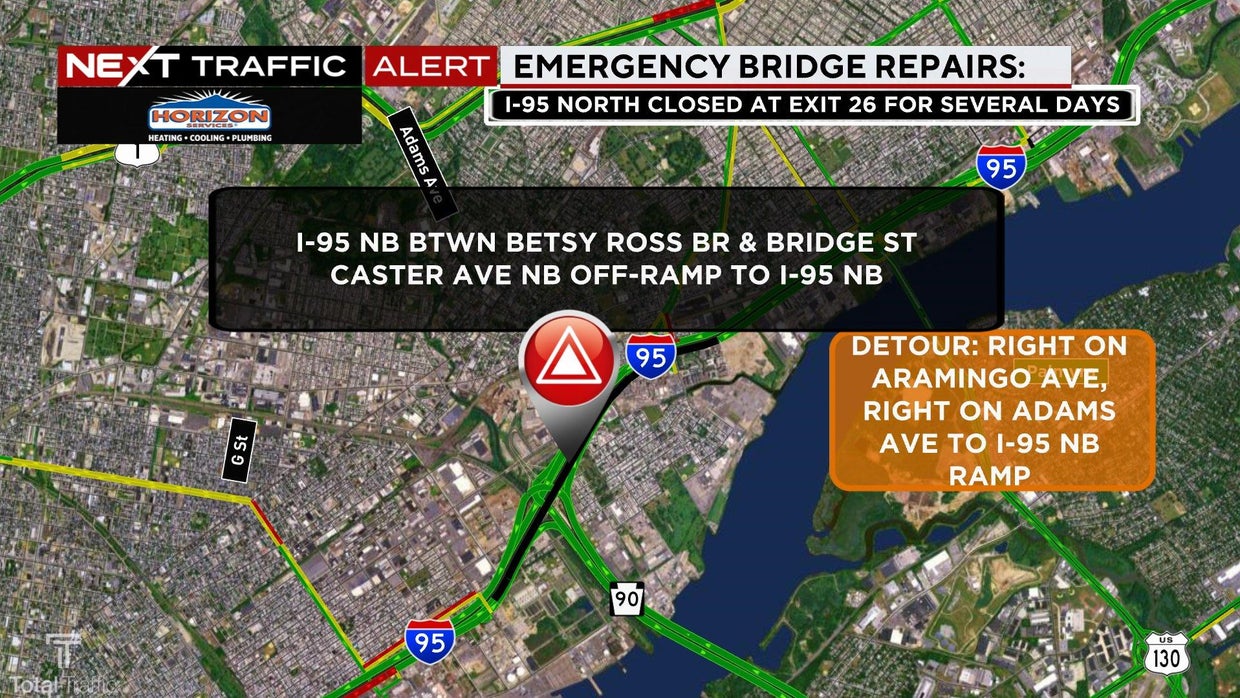How to get around I-95 North closure in Philadelphia - CBS Philadelphia