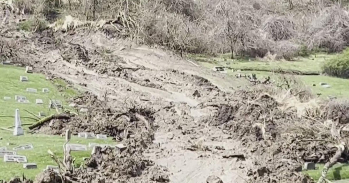 About 200 tombstones in West Virginia cemetery washed away by mud - CBS ...