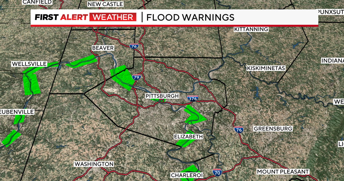 Flood warnings remain in place for parts of Pittsburgh area - CBS ...