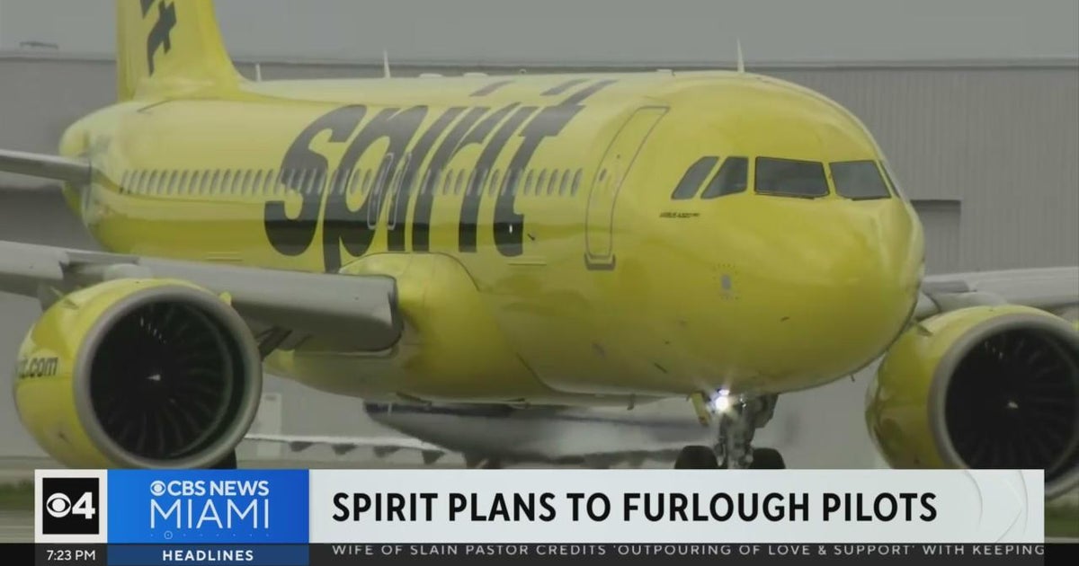 Spirit Airlines to furlough 260 pilots this year - CBS Miami