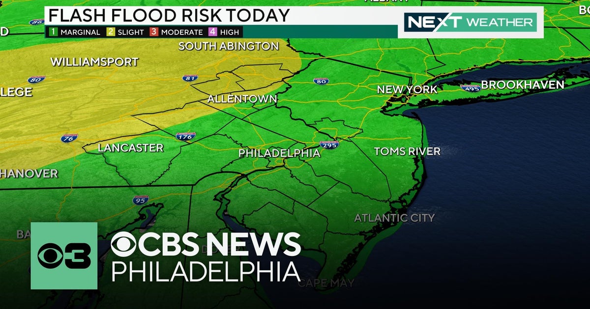 Marginal risk of damaging winds, flash floods in Philadelphia region ...