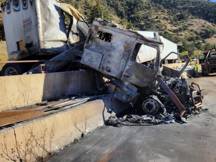 CDOT repairing Glenwood Canyon guardrails damaged in tractor-trailer ...