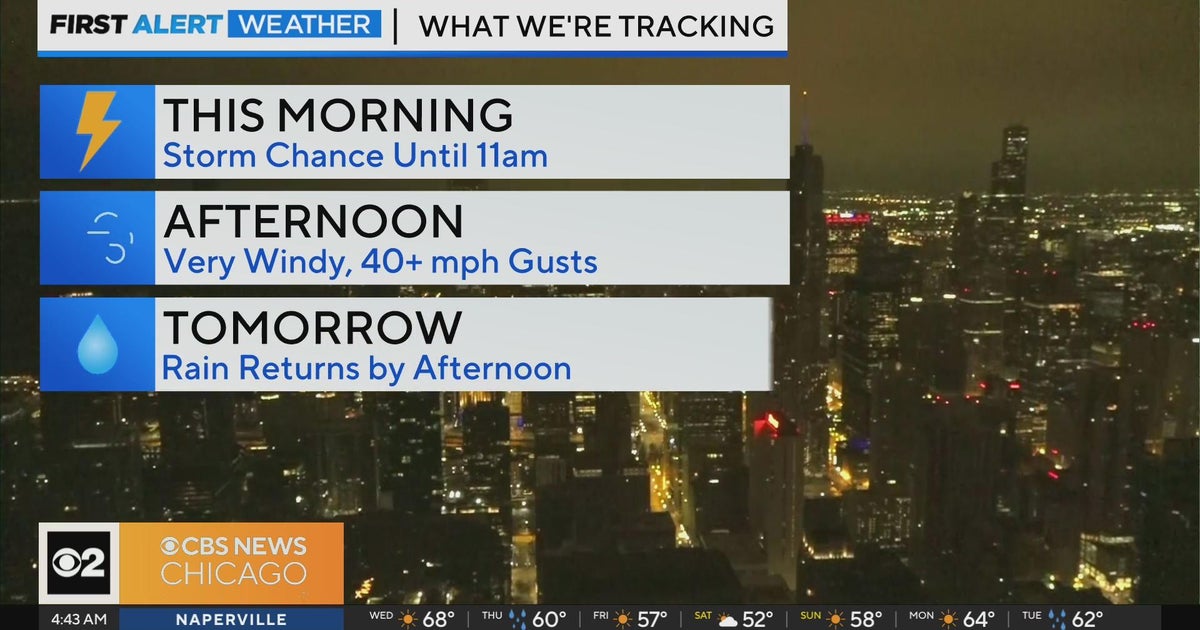 Storm chances Wednesday morning in Chicago - CBS Chicago