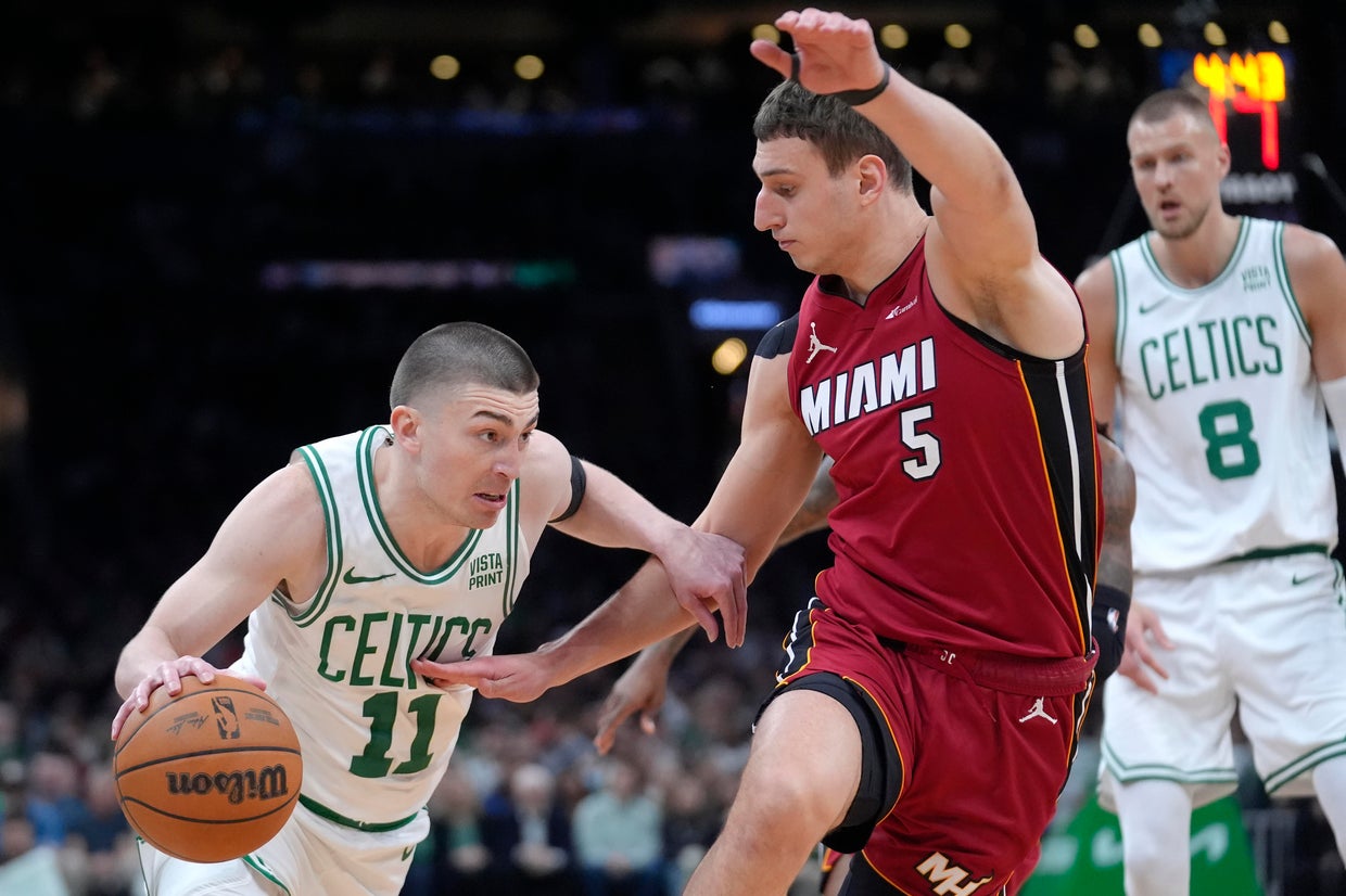 Jayson Tatum triple-double, 3s lead Celtics past Butler-less Heat 114 ...