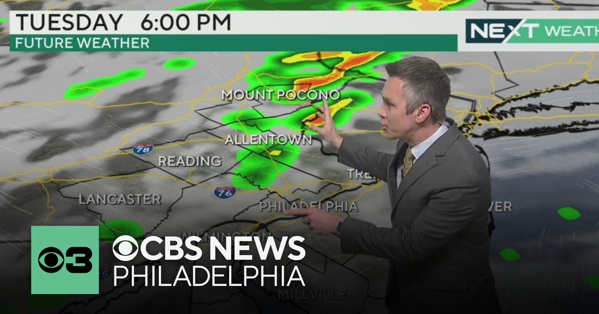 NEXT Weather: Warm Tuesday with a chance of storms - CBS Philadelphia