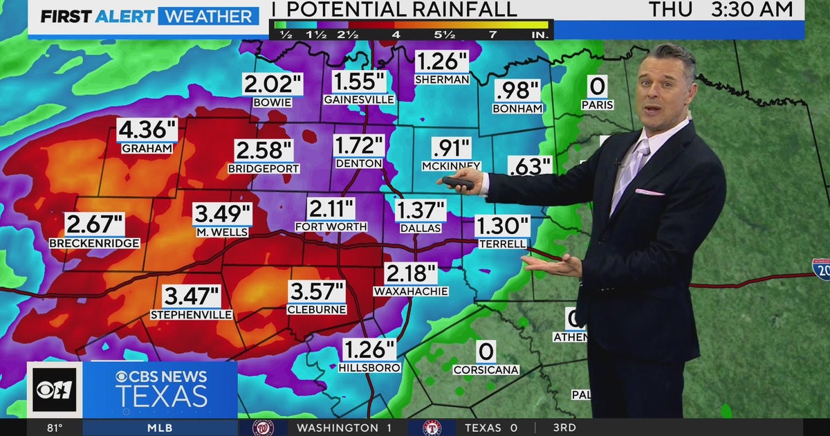 Storms move in to North Texas from the west Wednesday night - CBS Texas