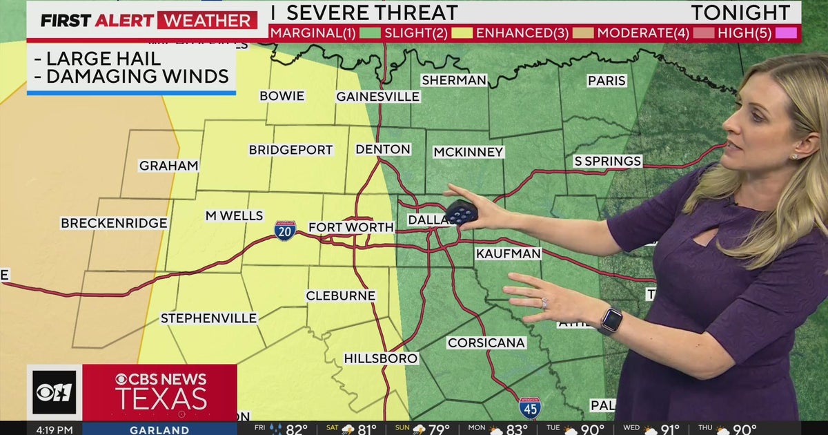 Strong storms could develop over North Texas Thursday night - CBS Texas
