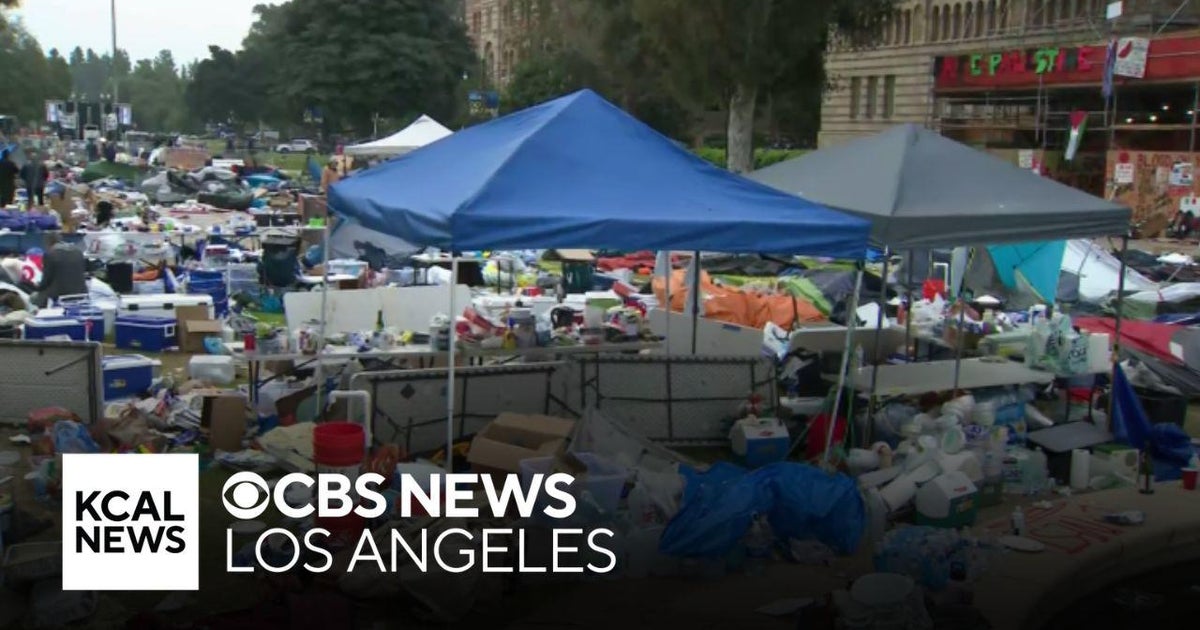 Aftermath of encampment on UCLA campus - CBS Los Angeles