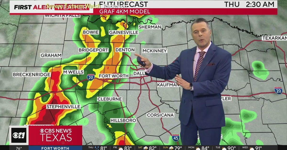 More storms move in Thursday night - CBS Texas