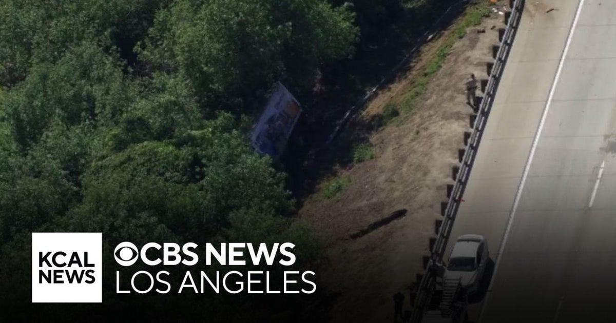 Deadly crash involving freeway worker in Chino - CBS Los Angeles