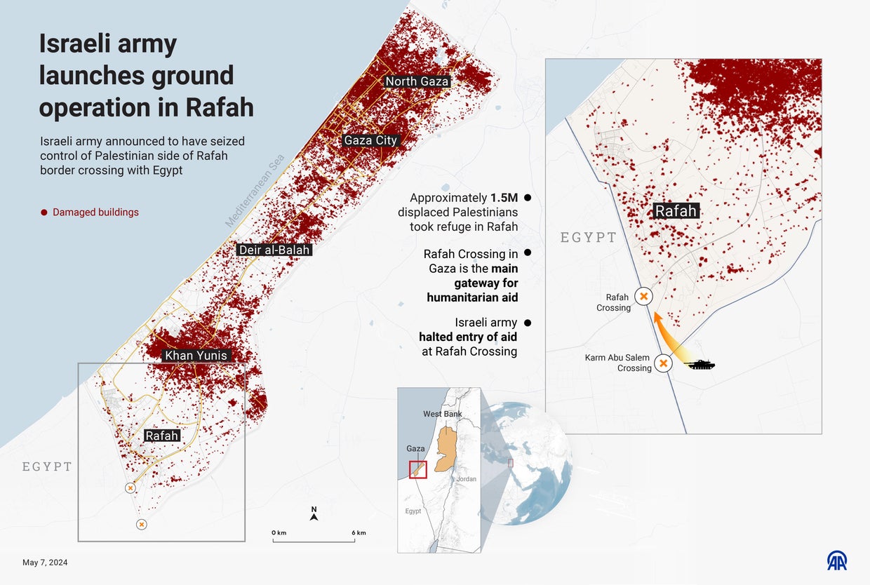 Israel tank unit takes control of Gaza side of Rafah border crossing as ...