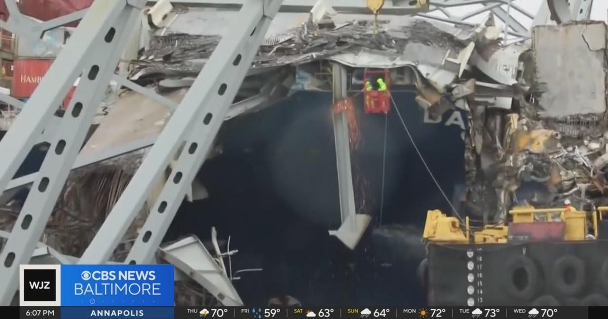 Animation shows plans for controlled demolition at Key Bridge collapse ...