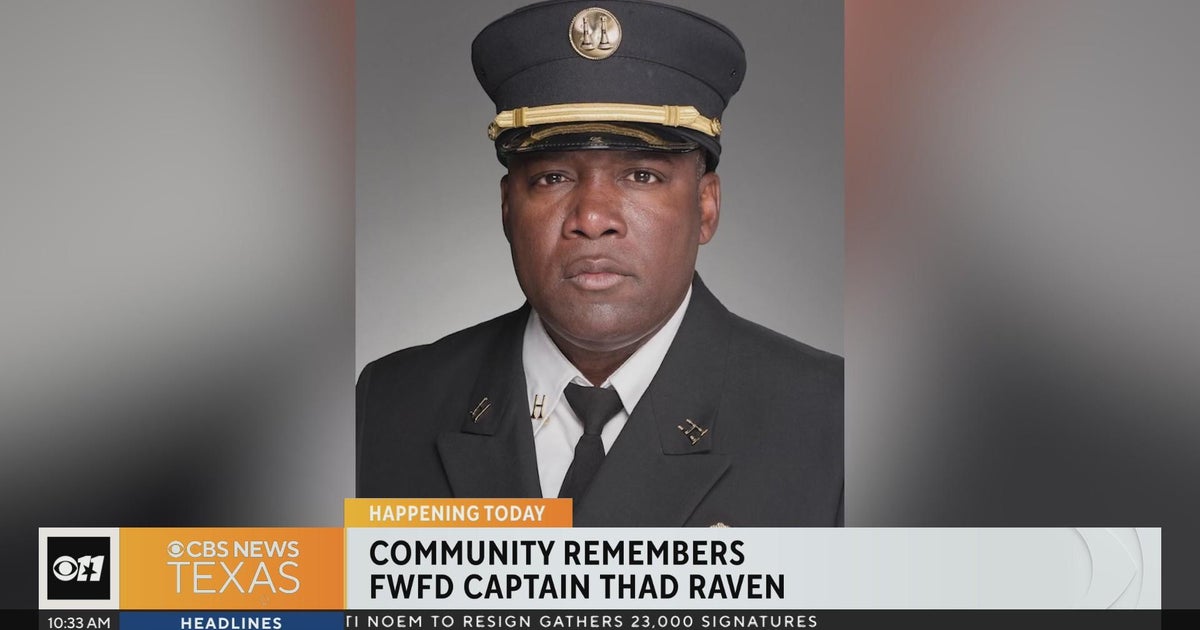 Community remembers Fort Worth Fire Dept. Captain Thaddeus Raven - CBS ...
