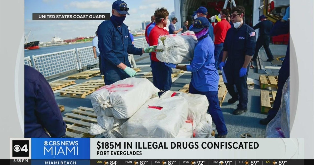 $185 million in drugs seized during Fleet Week Miami, 10 detained - CBS ...
