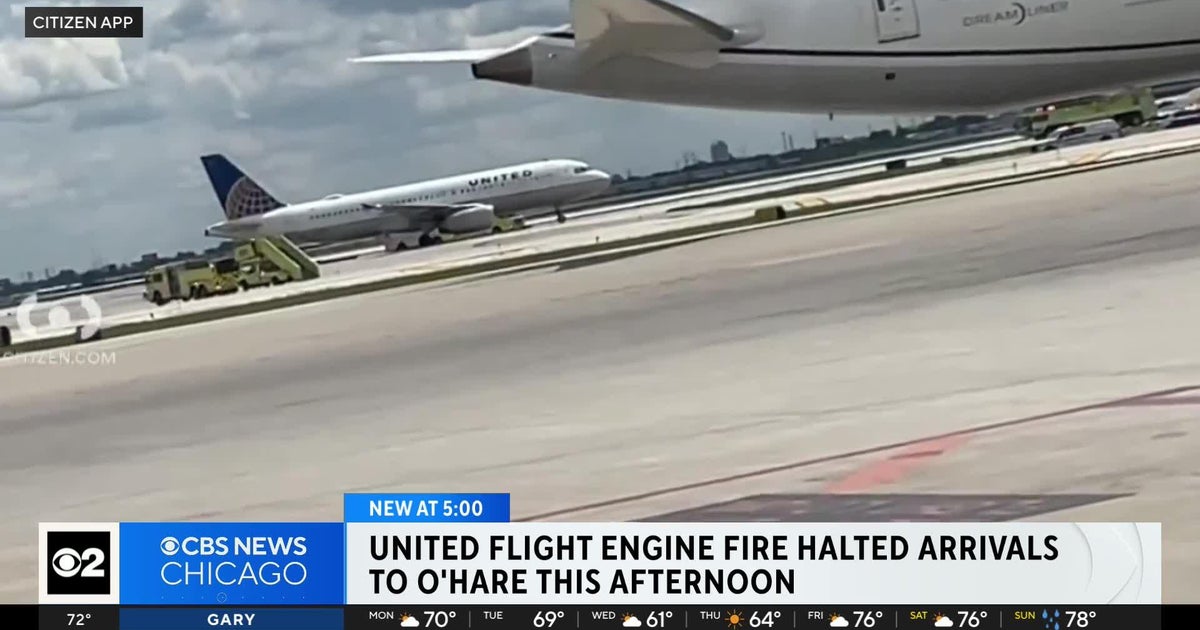 Engine fire aborts takeoff for plane at O'Hare, briefly halts arriving ...
