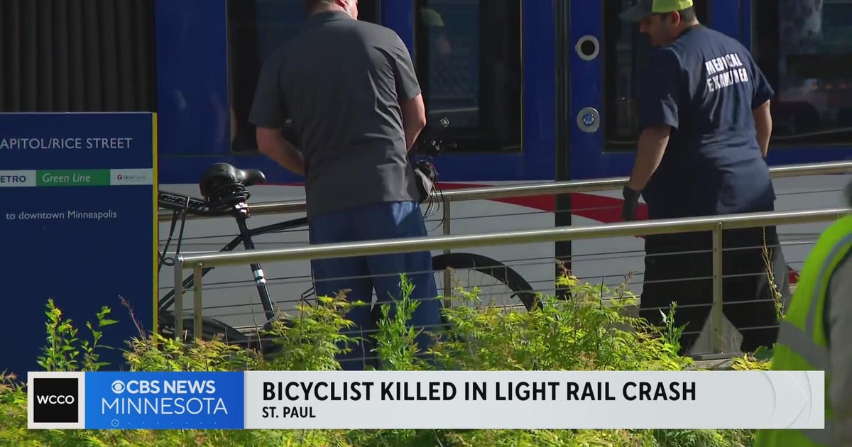 Bicyclist killed in crash with light rail train in St. Paul - CBS Minnesota