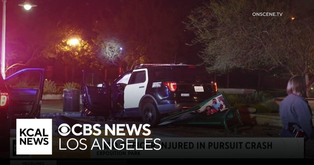LAPD officer, innocent driver injured in South LA pursuit crashes - CBS Los Angeles