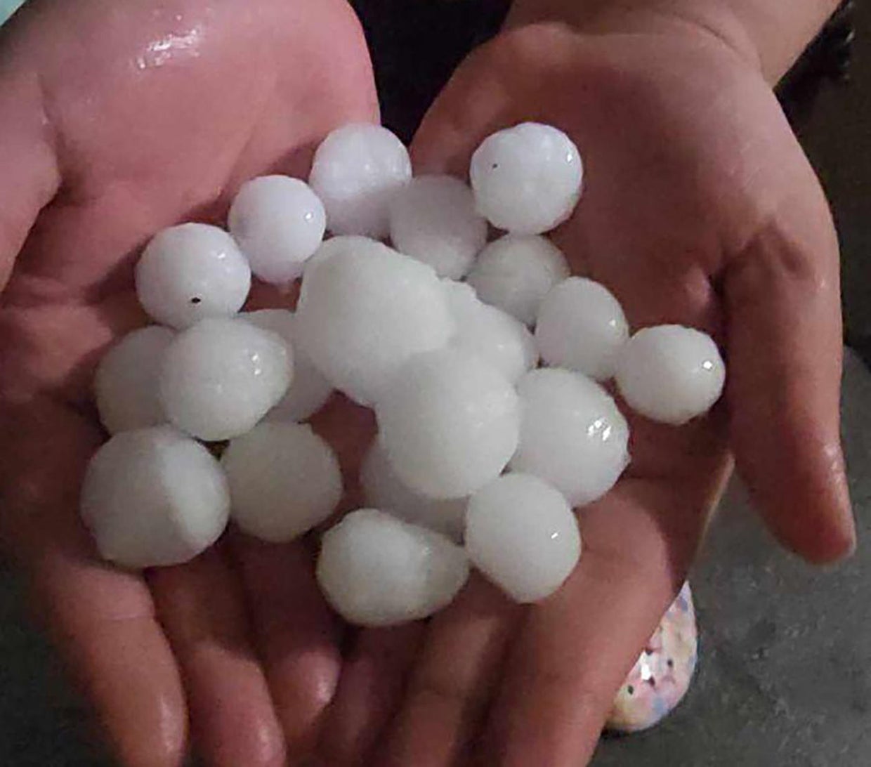 Hail looks like snow in Denver metro area