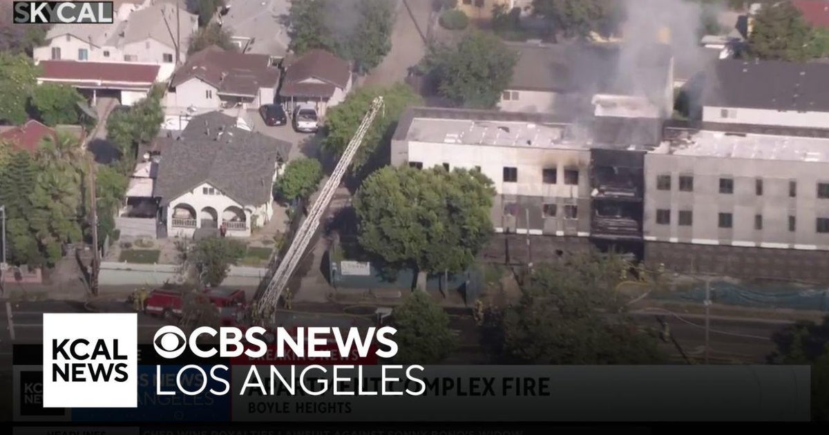 Firefighters respond to apartment fire in Boyle Heights - CBS Los Angeles