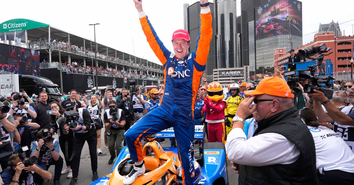 Scott Dixon wins record 4th Detroit Grand Prix in caution-filled race - CBS Detroit