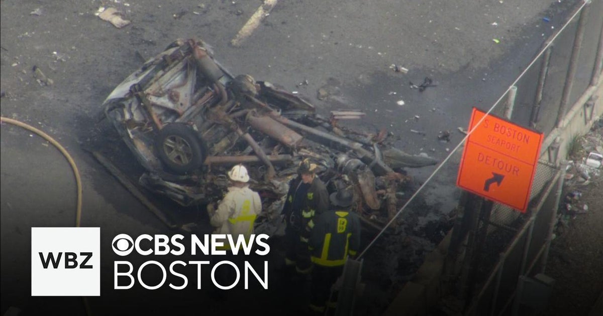 Driver killed when car crashes through guardrail on Boston expressway ...