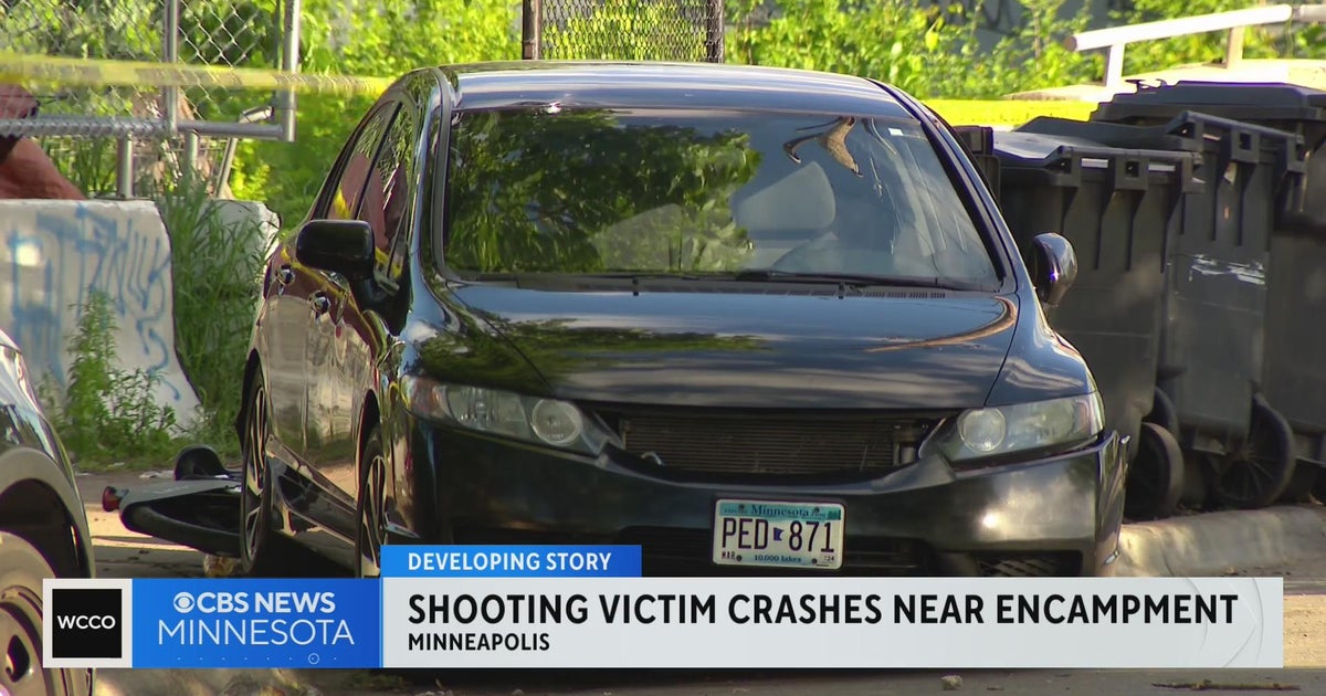 Man crashes car after being shot in Minneapolis - CBS Minnesota