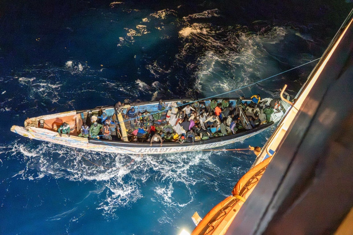 Cruise ship rescues 68 migrants adrift in Atlantic - CBS News