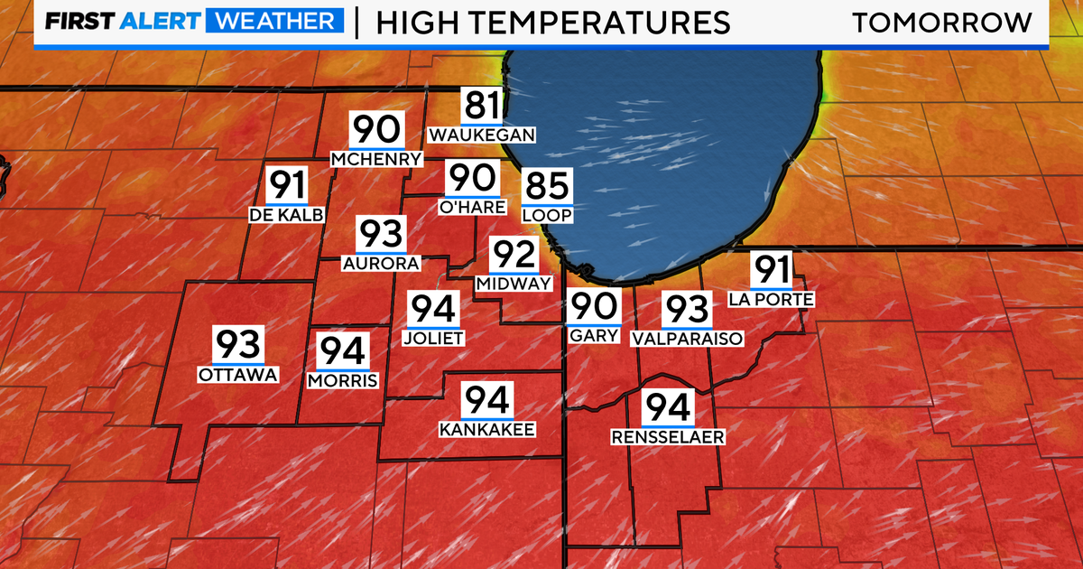 Highs in the 80s on Thursday in Chicago - CBS Chicago