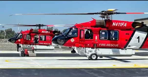 Orange County Fire Authority receives two new firefighting helicopters ...