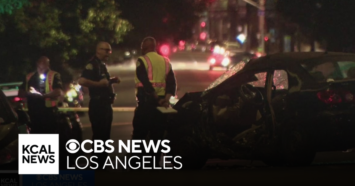LAPD continues to investigate violent crash involving patrol car - CBS ...