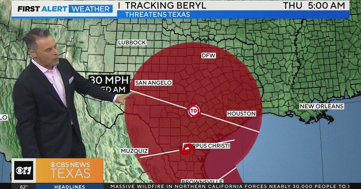 Path of Hurricane Beryl could reach North Texas next week - CBS Texas