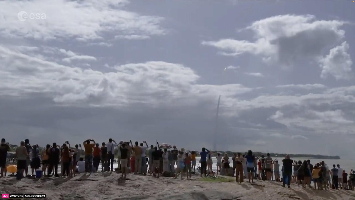 Europe launches maiden flight of Ariane 6 rocket - CBS News