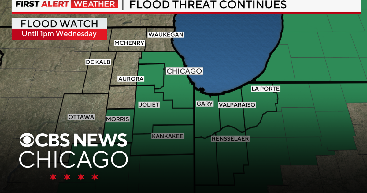 Heavy rain, flood watch in effect for Chicago area Wednesday - CBS Chicago