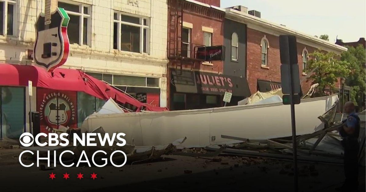 Storms damage buildings in downtown Joliet - CBS Chicago