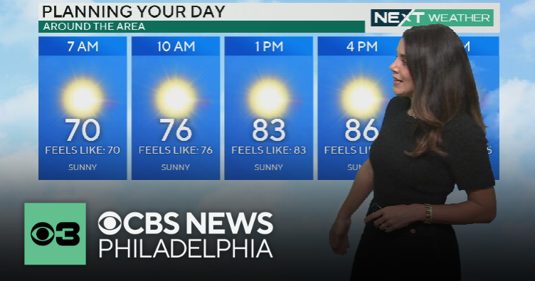Low humidity, warm temperatures for your Friday 7/19/24 - CBS Philadelphia