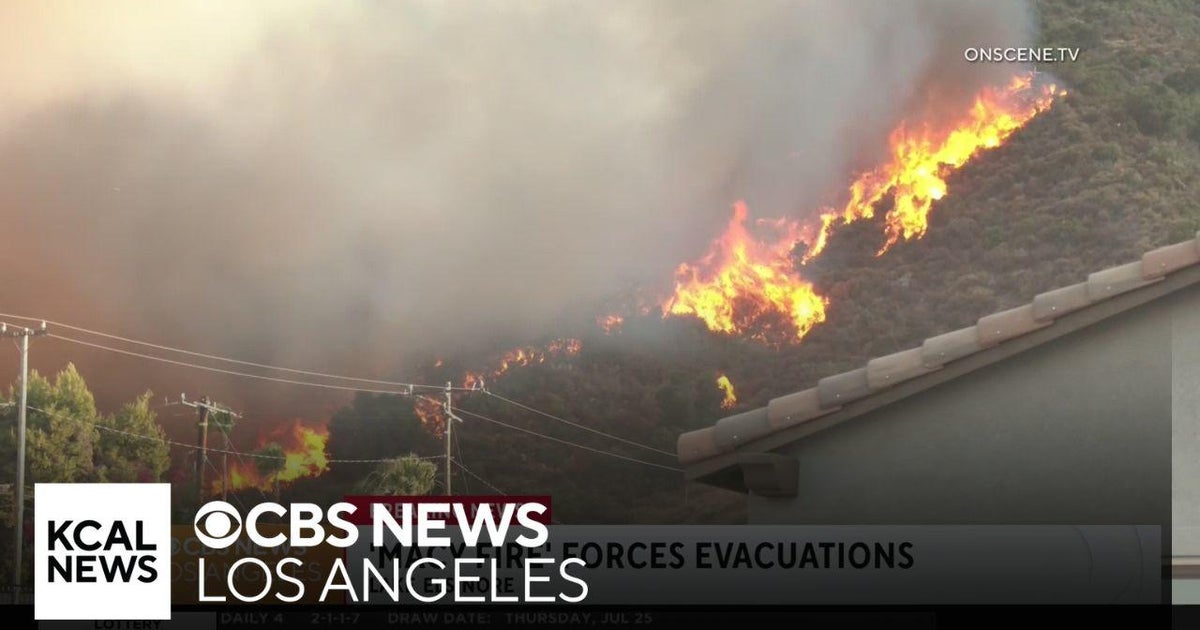 Macy Fire forces evacuations in Lake Elsinore - CBS Los Angeles