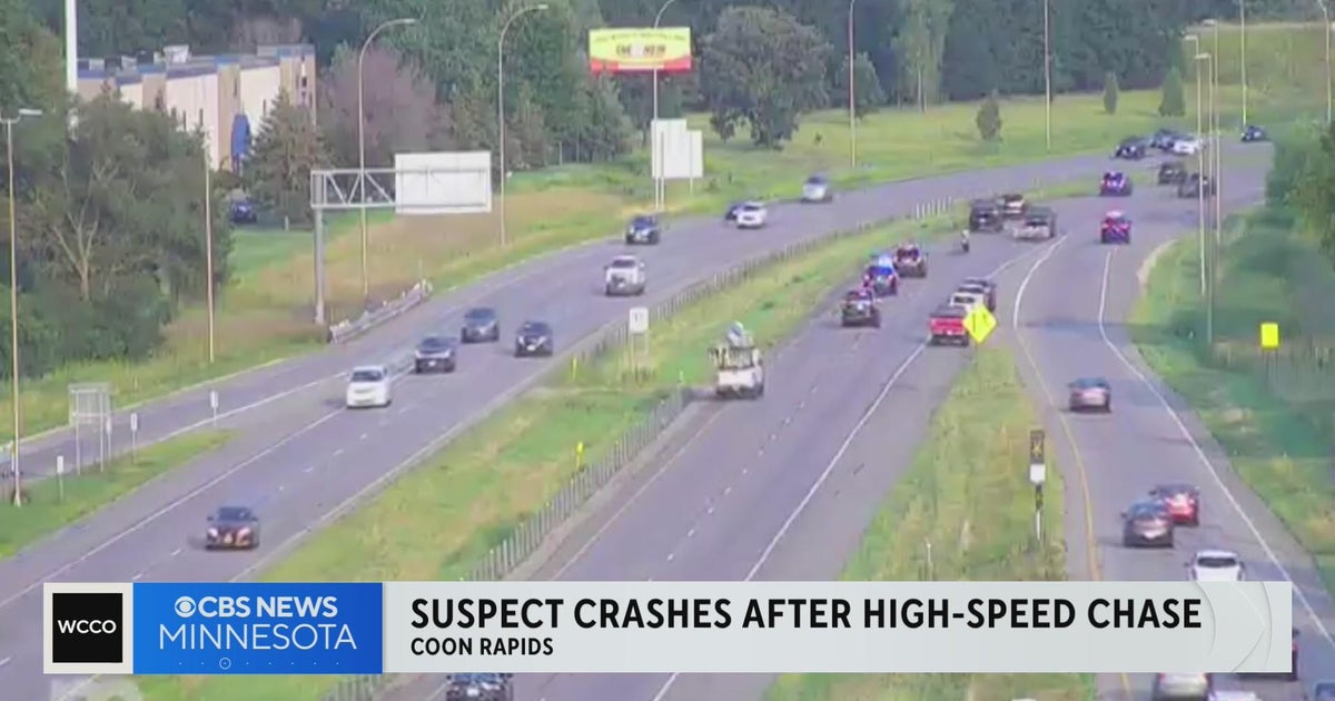 Suspect crashes in Coon Rapids after high-speed chase - CBS Minnesota