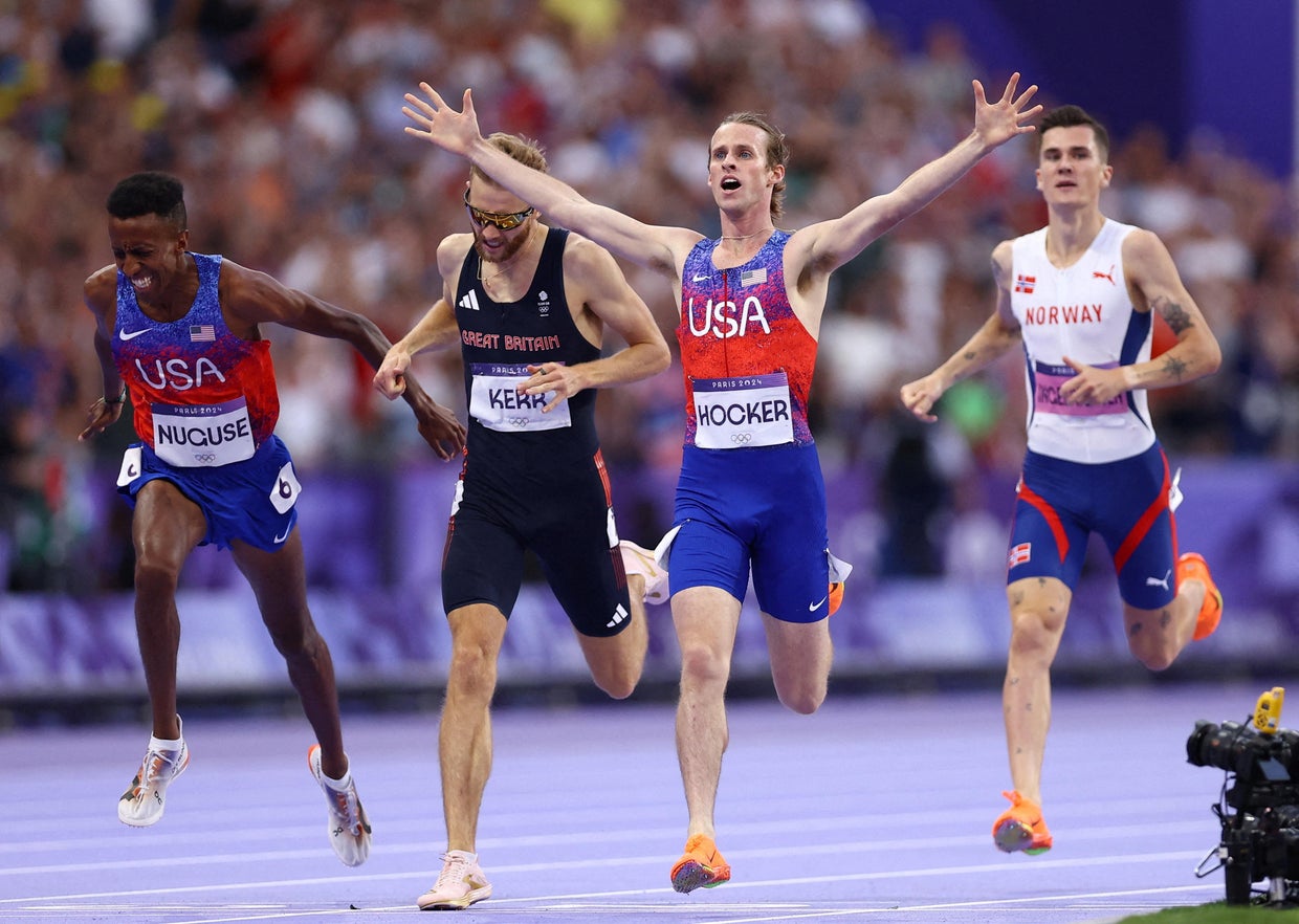 American Cole Hocker stuns with Olympic gold in men's 1,500 meters ...