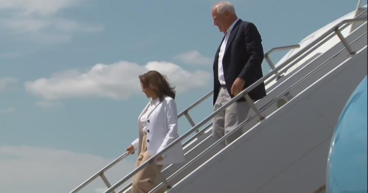 New running mates Harris and Walz campaign in the Midwest - CBS San ...