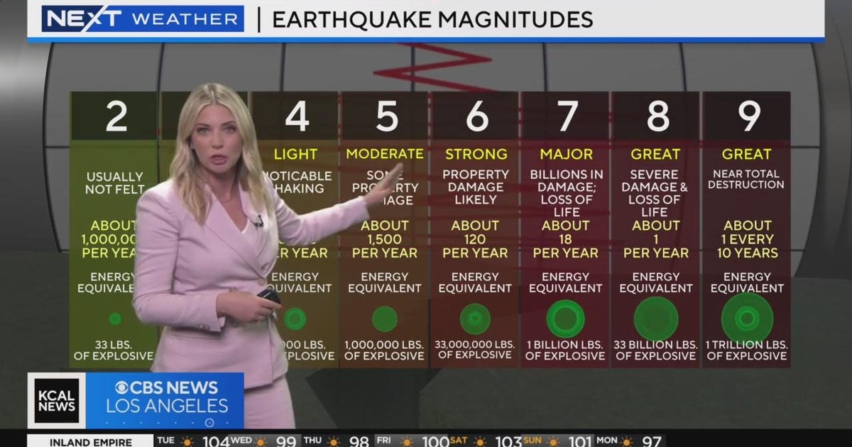 Earthquake magnitudes explained - CBS Los Angeles