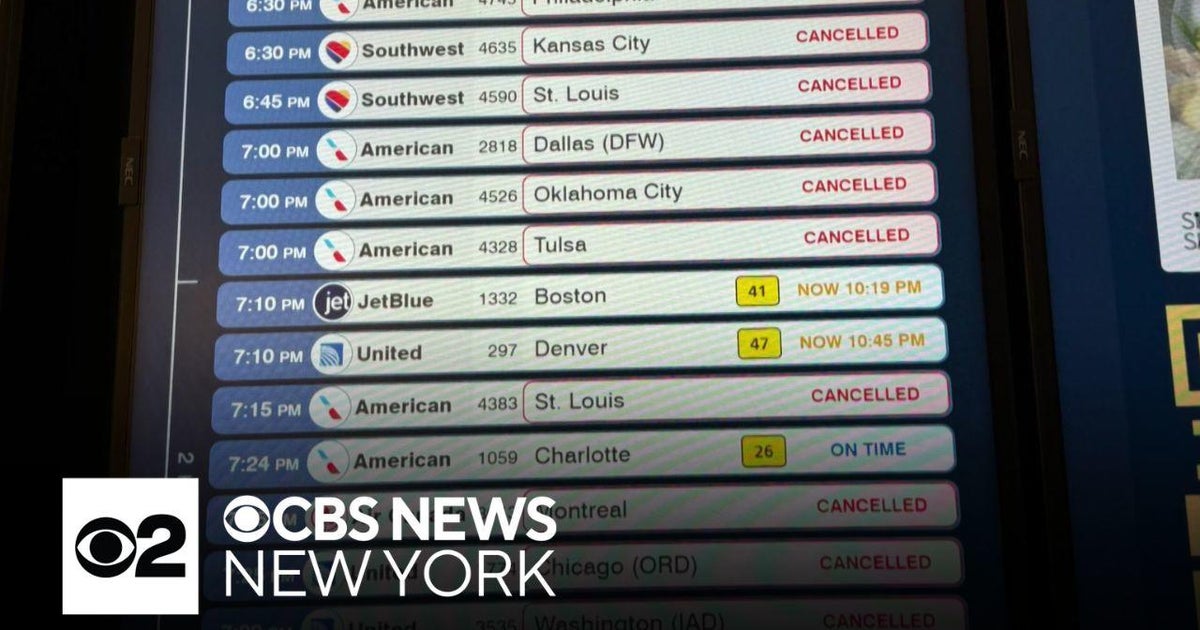 Severe weather causes more trouble for flyers at NYC-area airports ...
