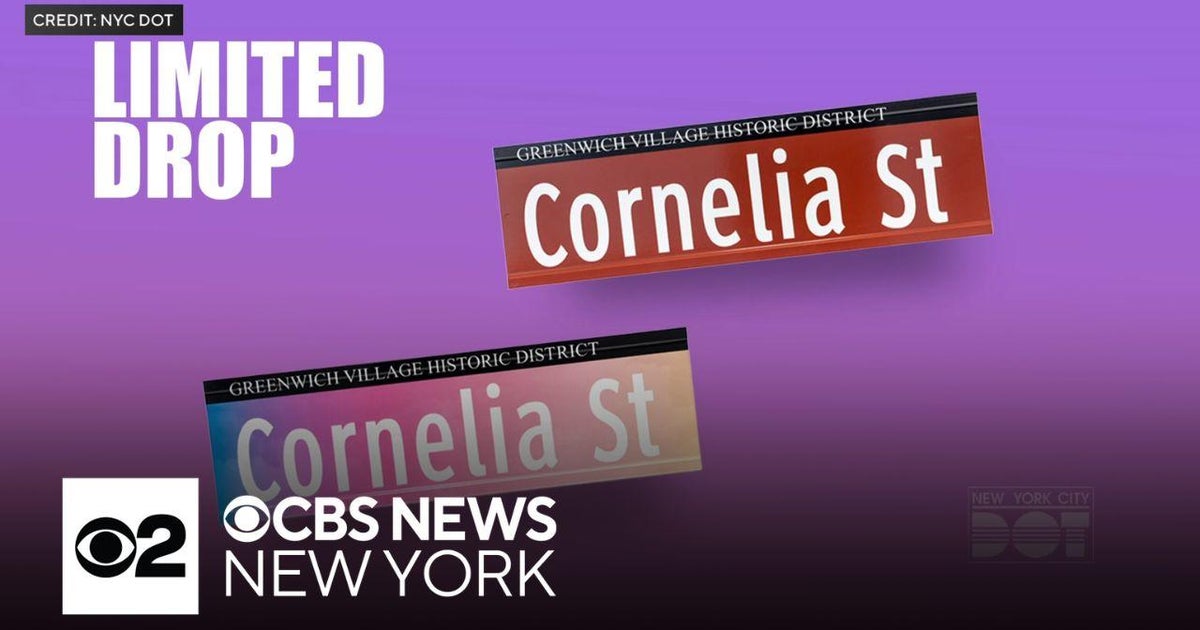 NYC DOT sells Taylor Swift-inspired Cornelia Street signs - CBS New York
