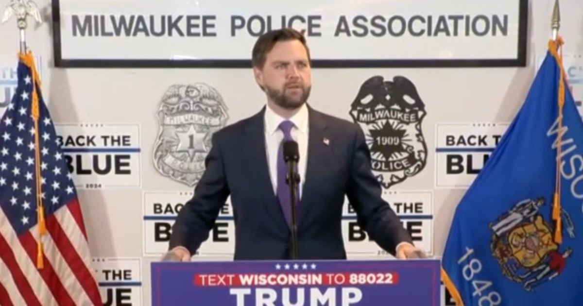 JD Vance courts law enforcement support in Wisconsin - CBS News