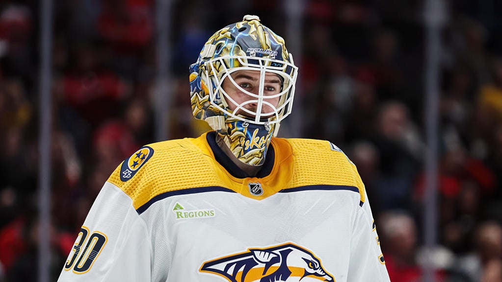 Sharks acquire rising star goalie Askarov in trade with Predators - CBS ...