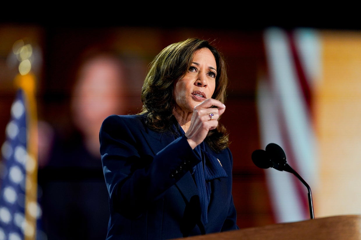 Harris accepts historic presidential nomination, says election offers ...